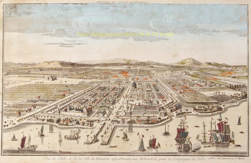 Batavia present-day Jakarta rare original antique print antieke gravure ...