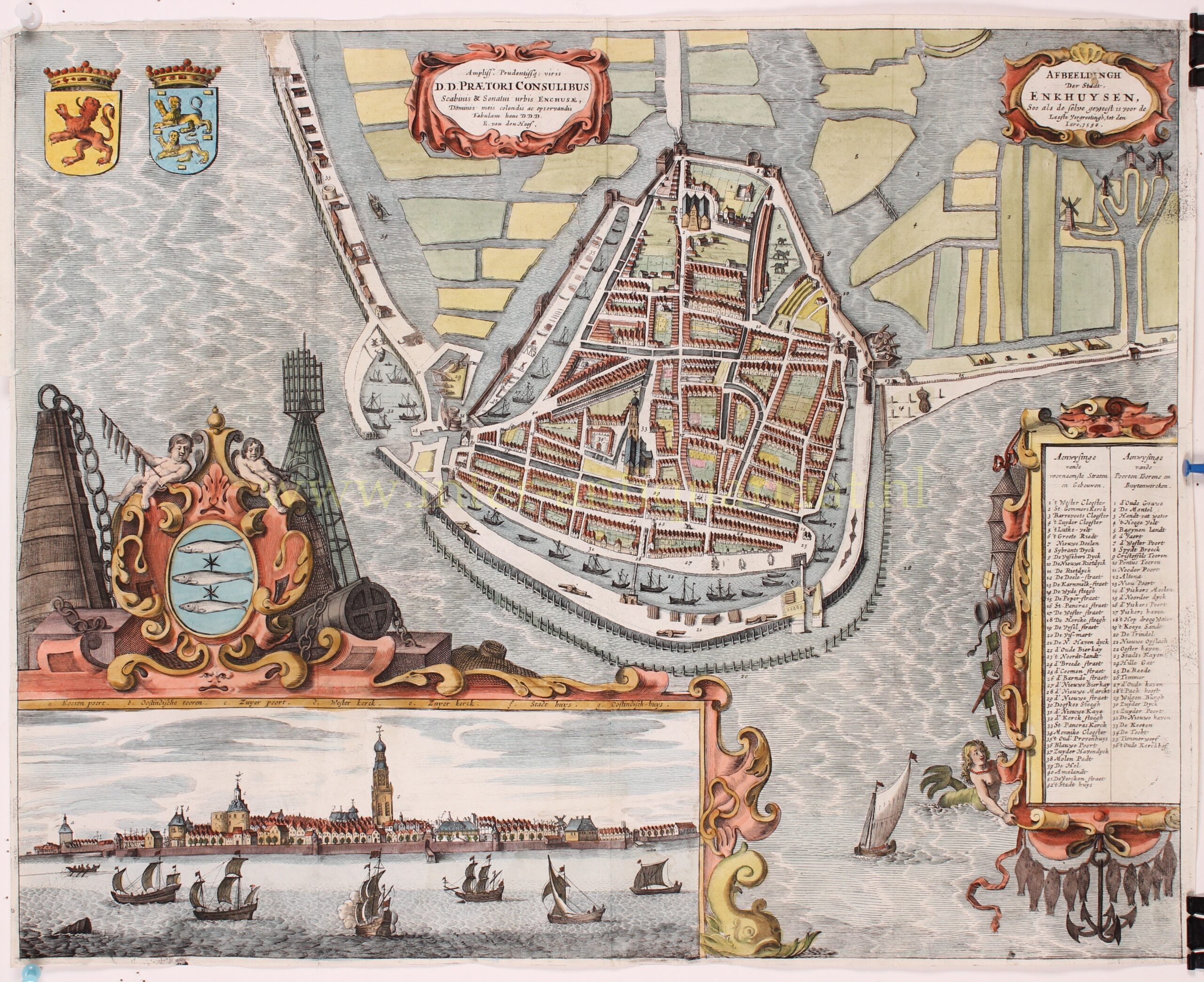old map Enkhuizen history 16th century