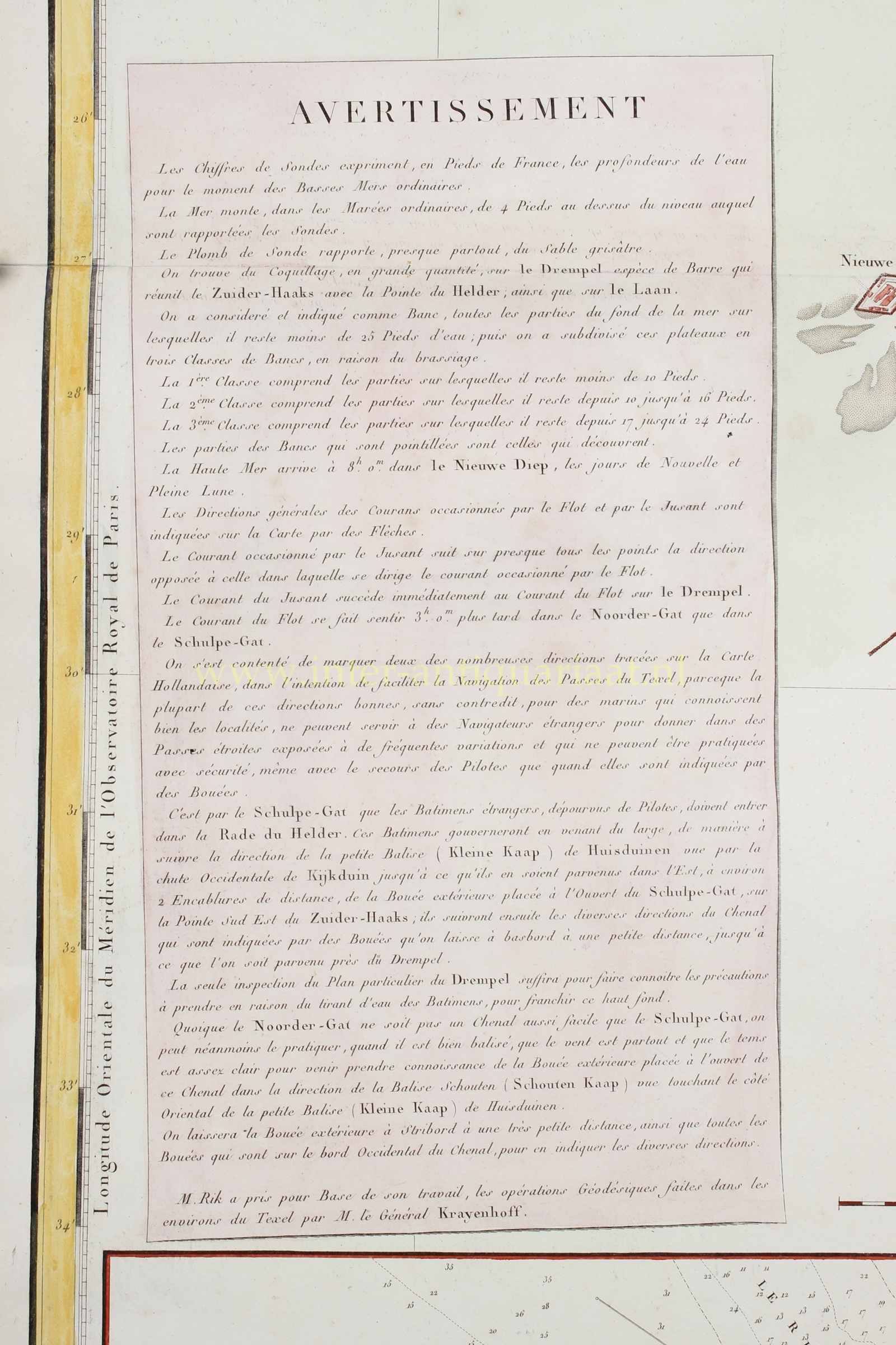 old map Texel Marsdiep 19th century cartography maritime history