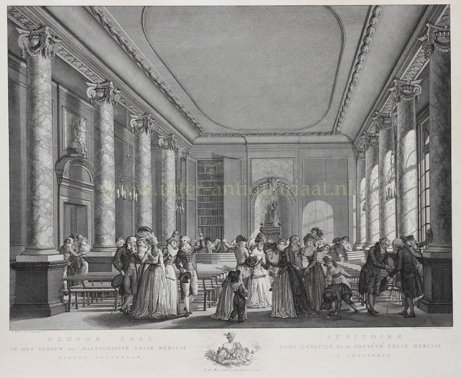 De Verlichting mode Franse Tijd ets gravure Felix Meritis